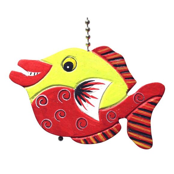 TIM | Accents | Lime Green And Red Tropical Fish Ceiling Fan Light Pull ...